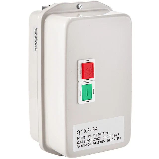VEVOR 5 HP Single Phase Magnetic Starter Motor Control 230 Volt 34 Amps ...