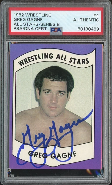 CARTE AUTOGRAPHE RECRUE Greg Gagne signée 1982 Wrestling All Stars PSA ...