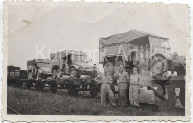 Q386 FOTO WEHRMACHT Italien 1944 Süd front Luftwaffe LKW Krupp auf ...