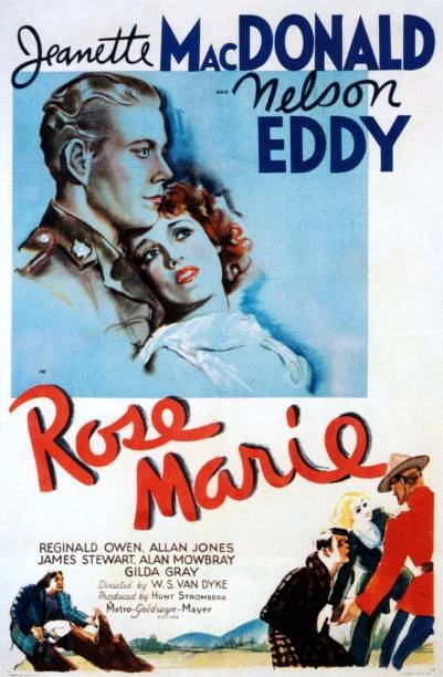 ROSE MARIE POSTER Nelson Eddy Jeanette MacDonald 1936 Old Movie Photo 4 ...