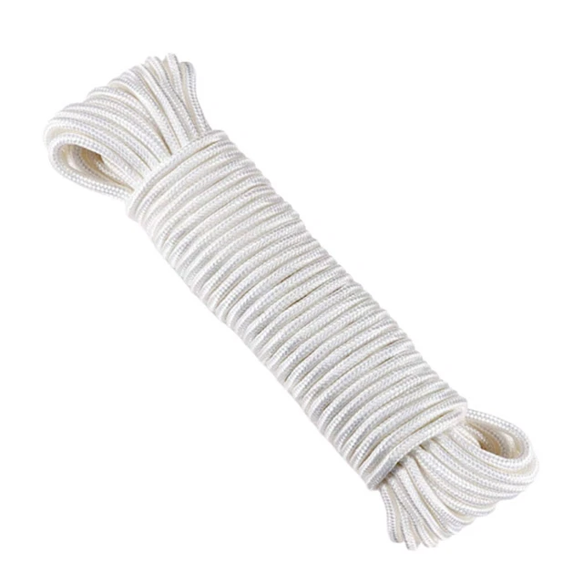 6 MM NYLON Rope Camping Hanging Flagpole Multi-purpose Braid Poles £14. ...