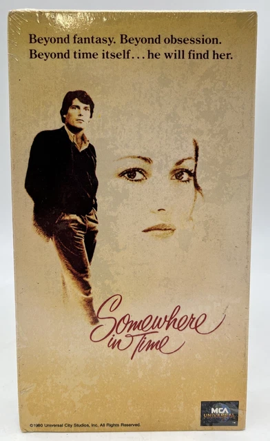 SOMEWHERE IN TIME Movie VHS Christopher Reeve Drama Sealed MCA ...
