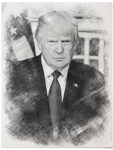DONALD TRUMP PENCIL Sketch Pencil Portrait Sketch £8.03 - PicClick UK
