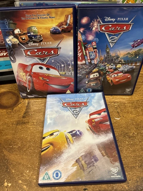 DISNEY PIXAR CARS 1 2 3 DVD Bundle SET 1-3 COLLECTION Free Post To U.K ...