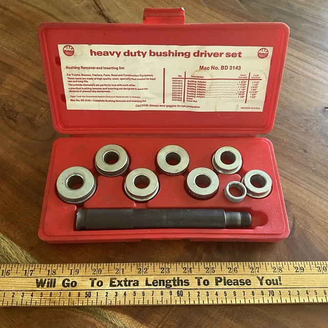 MAC TOOLS 8-PC. Heavy-Duty Bushing Driver Set Remover and Insert Kit ...