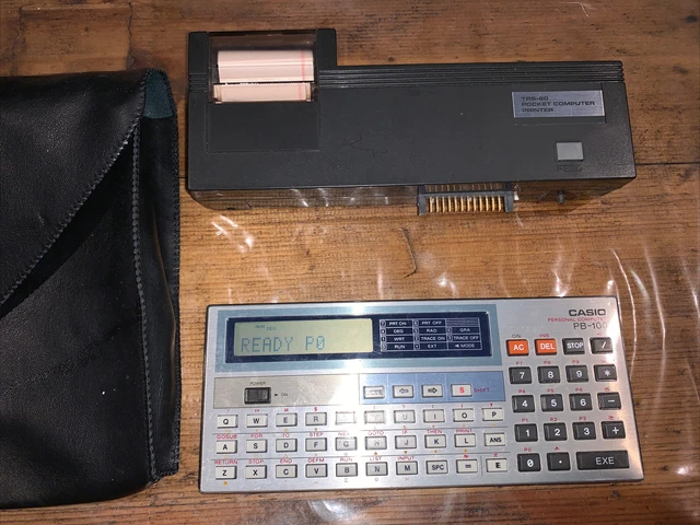 VINTAGE CASIO PB-100 Personal Computer 1982 TRS-80 Pocket Printer $199. ...