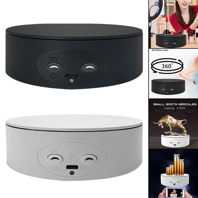 ROTATING DISPLAY TURNTABLE Battery Powered Stable Holder Display USB ...