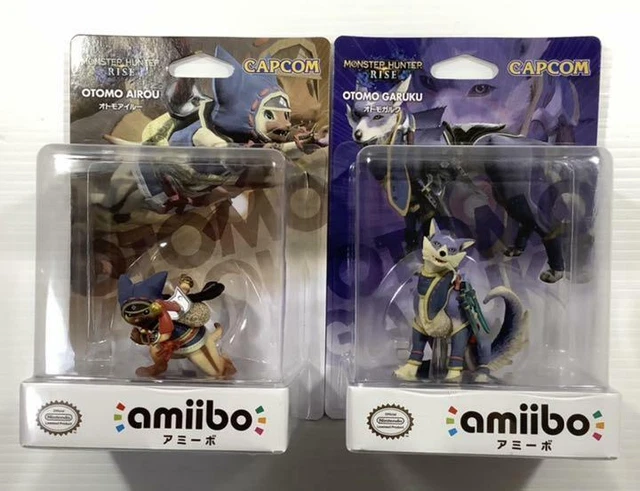 AMIIBO MONSTER HUNTER Rise Palico Palamute Switch Figure 2set Nintendo ...