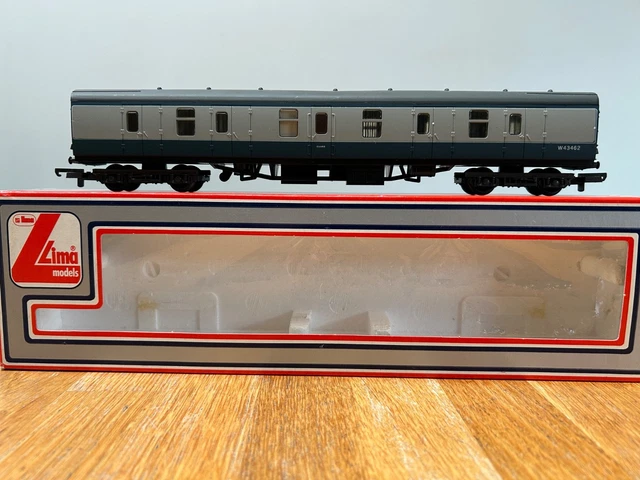 LIMA 305343 BR Mk.I FULL BRAKE/PARCELS CAR, Blue/Grey - OO Gauge, flush ...