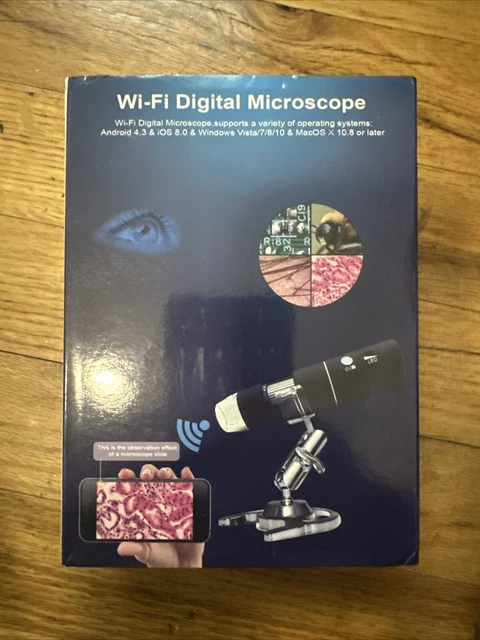WI-FI DIGITAL MICROSCOPE 1920X1080P HD Color Resolution Android iPhone ...