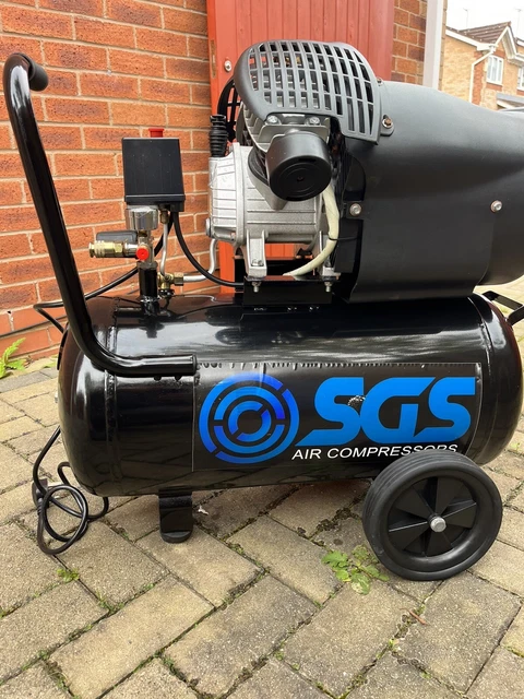 SGS 50 LITRE Direct Drive V-Twin High Power Air Compressor - 14.6CFM, 3 ...
