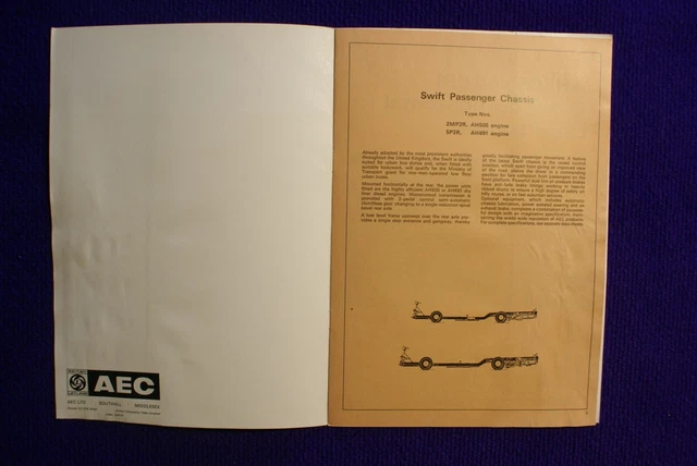 British Leyland Aec Swift Bus Coach Chassis Specification Brochure 1968
