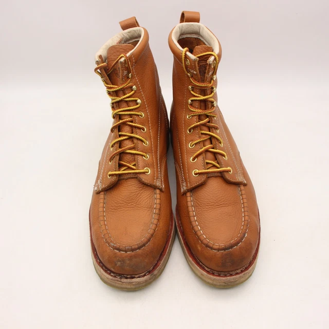 ROCKROOSTER NORWOOD MEN’S Size 14 EH Work Boots Brown Leather Lace Up £ ...