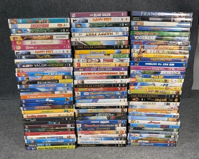 CHILDRENS KIDS WHOLESALE lot 100 DVD Movies Disney, Pixar, Dreamworks ...