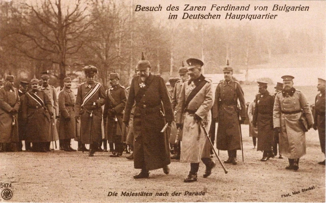 ZAR VON BULGARIEN Und Kaiser Wilhelm Ii In Pless Ak 1915 Details S ...