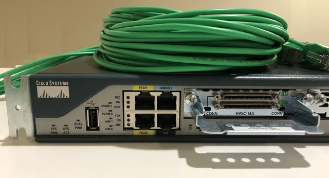 CISCO 2801 TERMINAL Accès Serveur 12.4 HWIC-16A CAB-HD8-ASYNC 2511 1-YR ...