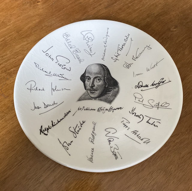 A HOLKHAM-LIDOR SHAKESPEARE Exhibition Plate - Signed Famous Actors ...