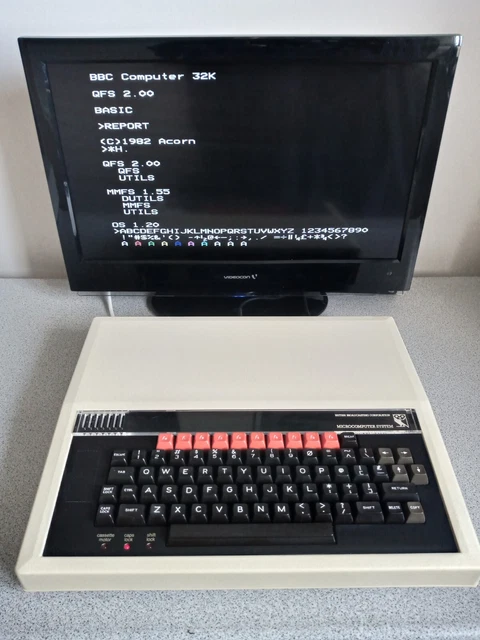 Acorn Bbc Micro Computer Model B Mb8877 Dfs Mmc Drive And Fully
