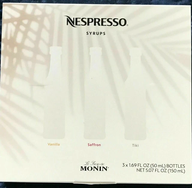 EDITION NESPRESSO X Monin Syrups 3pc Travel Set Vanilla Saffron Tiki ...