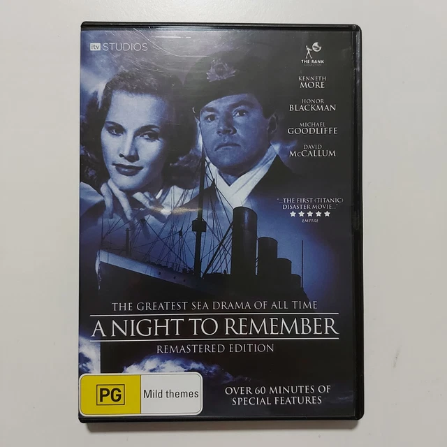 A NIGHT TO Remember DVD Region 4 (1958 Movie) Titanic : Kenneth More £7 ...