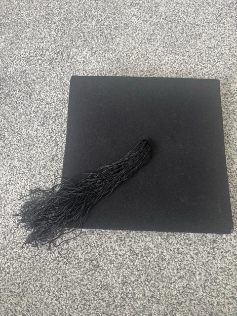 GRADUATION FELT HAT Mortar Board Cap School College University - Black ...