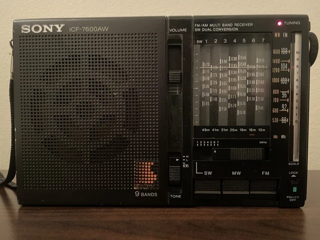 VINTAGE 1980S SONY ICF-7600AW FM/AM/SW Multiband Receiver Radio Made in ...