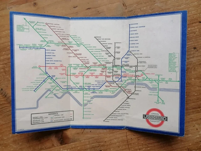 ORIGINAL 1938 LONDON Underground Map No.2 (HC BECK) £150.00 - PicClick UK