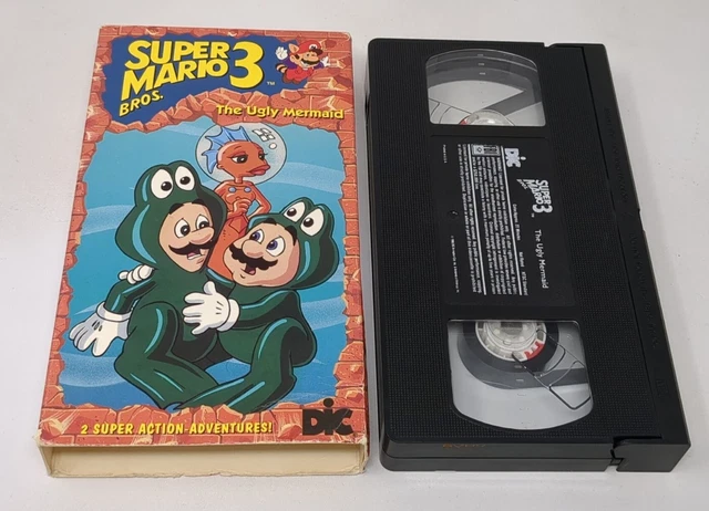 SUPER MARIO BROS 3 The Ugly Mermaid VHS Cassette Tape Cartoon Show 1990 ...
