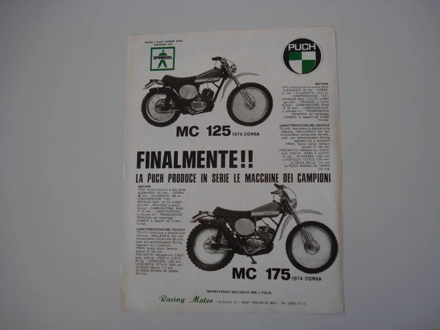 ADVERTISING PUBBLICITÀ 1974 MOTO PUCH MC 125 / MC 175 CORSA EUR 6,00 ...