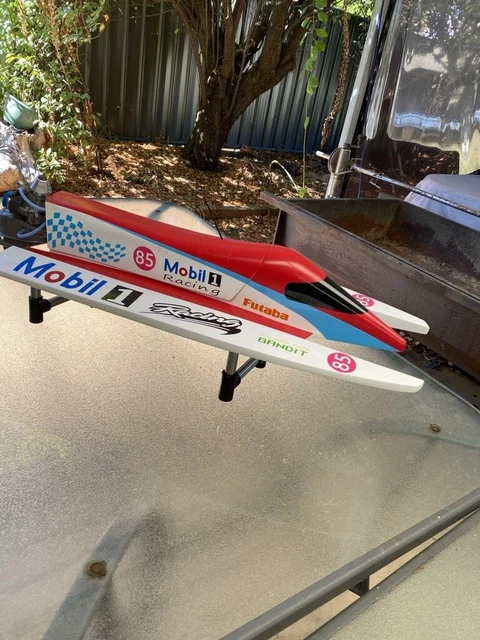 THUNDER TIGER BANDIT 3.5 Nitro Rc Boat Mobile 1 Immaculate Condition As ...