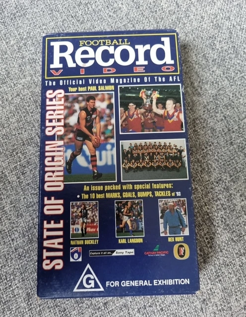 FOOTBALL RECORD VIDEO - State Of Origin Series - AFL - VHS Sports ...