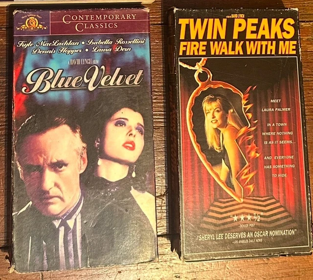 DAVID LYNCH VHS Lot - Twin Peaks -Fire Walk With Me / Blue Velvet *RARE ...