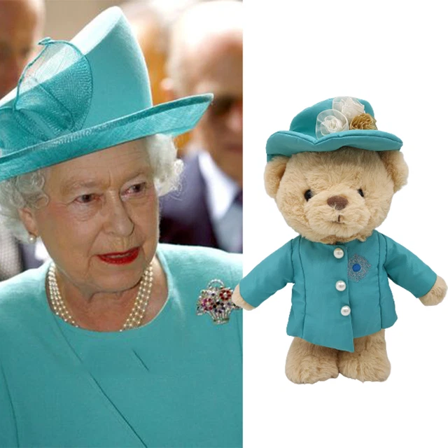 LOVELY QUEEN ELIZABETH Ii Plush Teddy Bear Soft Stuffed Doll Xmas Gifts ...