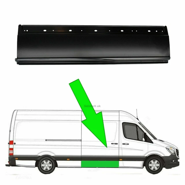 VW CRAFTER MWB Side Lower Panel Metal Steel Repair Moulding O/S 2006 ...