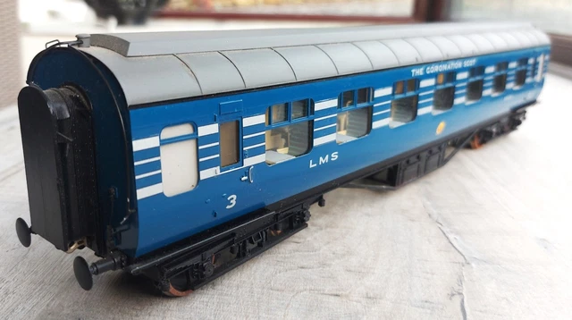 RARE STRICT LINE 0 Gauge 7Mm Lms Coronation Scot Open 3Rd Coach To Diag ...