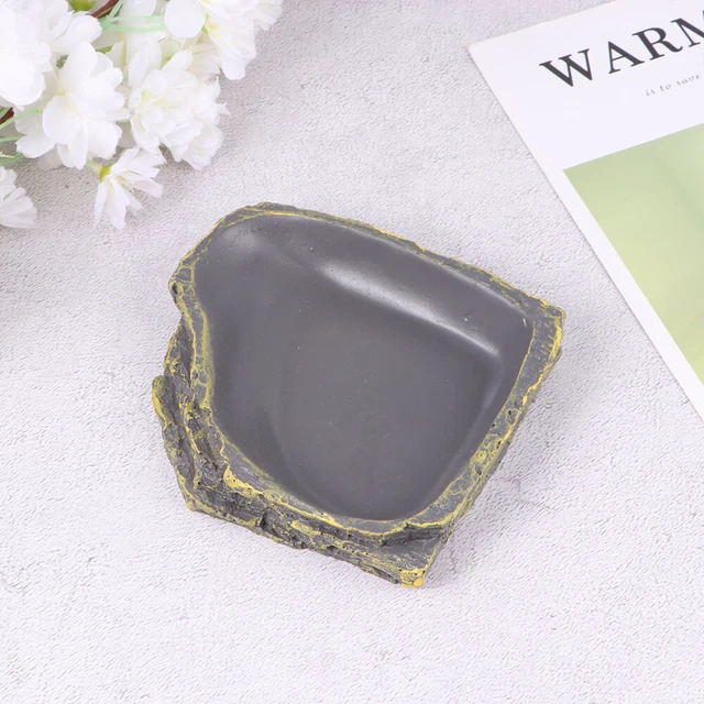TORTOISE DISH WATER Bowl Reptiles Feeding Dish Ramp Bowl Box Turtle ...
