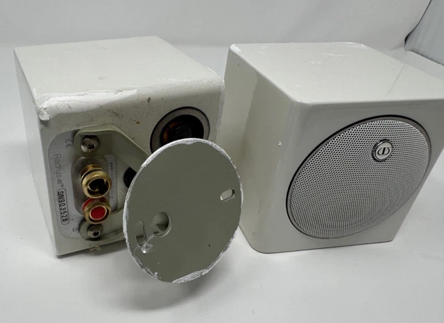 PAIR WHITE MONITOR Audio Radius 45 with brackets £21.50 - PicClick UK