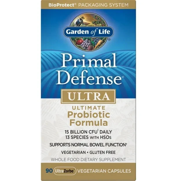 GARDEN OF LIFE Primal Defence Ultra Probiotic Formula Bowel Function 90 ...