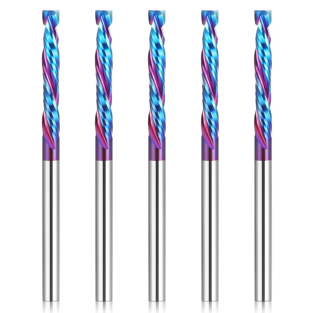 UP & DOWN Cut Bit 1/8" Shank Compression Bit Spiral CNC Router Bits End ...