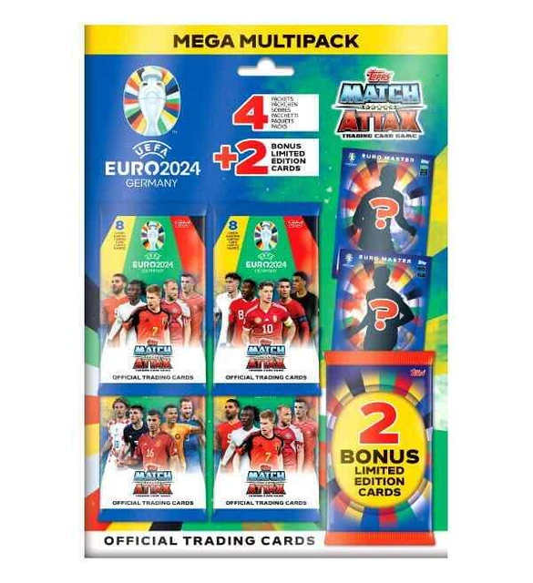 TOPPS EURO 2024 Match Attax Trading Cards Multipack 32 cartas + 2 ...