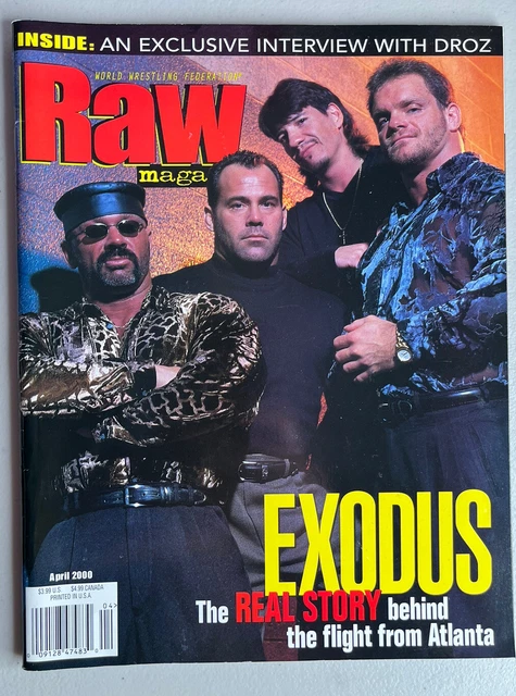 WWF RAW MAGAZINE April 2000 Exodus HAS POSTER Chris Benoit Eddie ...