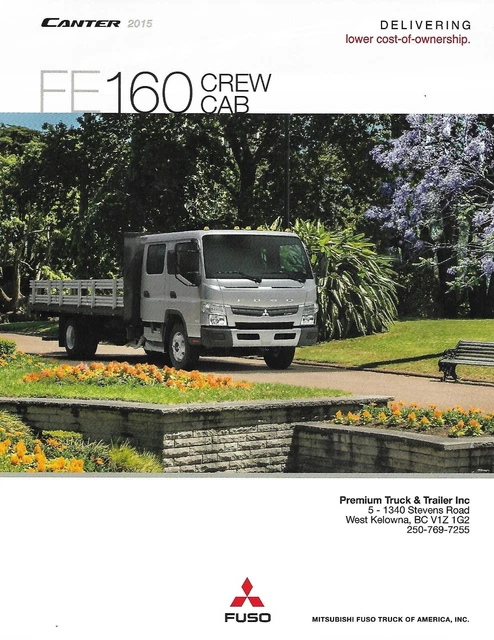 TRUCK DATA SHEET - Mitsubishi Fuso - Canter FE160 Crew Cab 2014 Brochure (T4541) $12.95 ...