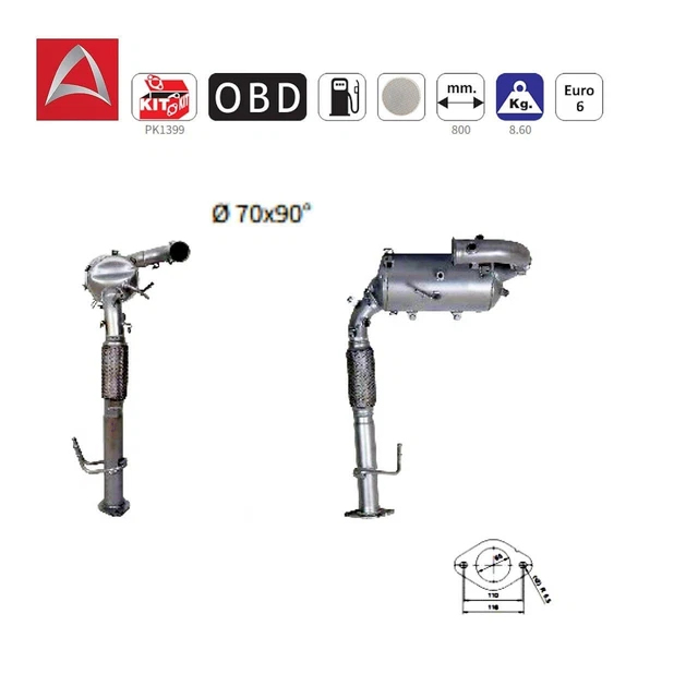 SOOT PARTICLE FILTER Diesel particulate filter DPF FORD Galaxy S-Max 2 ...