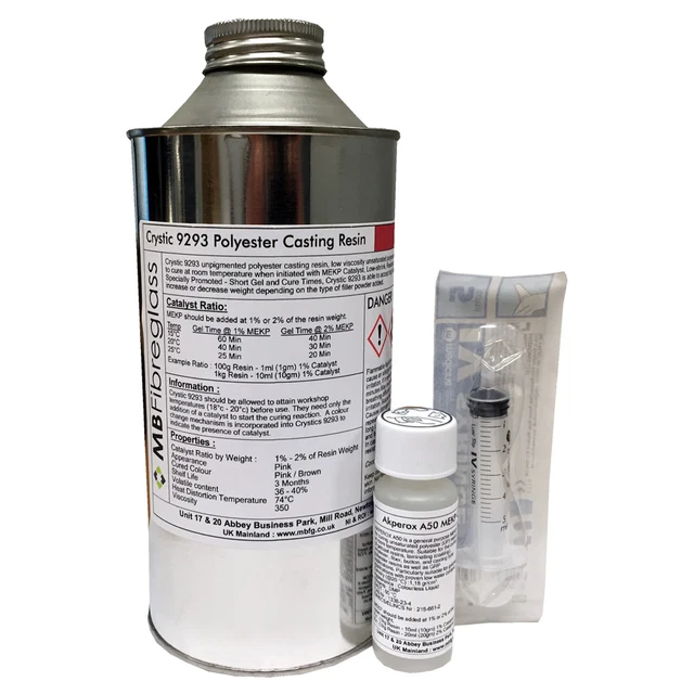 POLYCRAFT PD9293PA GENERAL Purpose Casting Resin + Hardener & Syringe ...