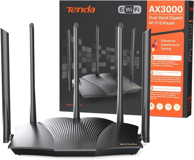 TENDA RX12 PRO AX3000 Router Wifi 6, Router Gigabit Dual Band 2.4Ghz ...
