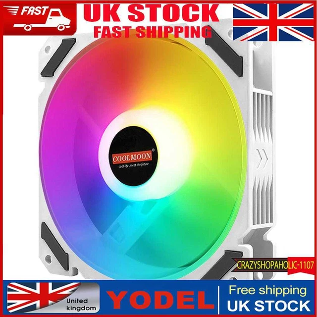 120MM PWM ARGB PC Case Fan 4 Pin Addressable RGB Cooling Fan for CPU ...