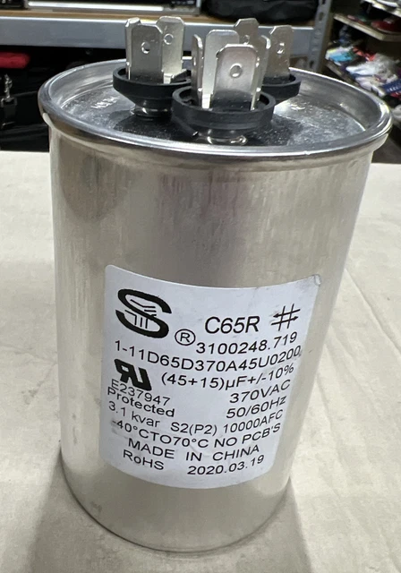 DOMETIC DUO-THERM 3100248.677 Run Capacitor 60+5 mfd RV Camper Air ...