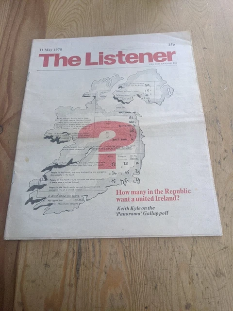 1978 THE LISTENER United Ireland Republic Northern Magazine £12.00 ...