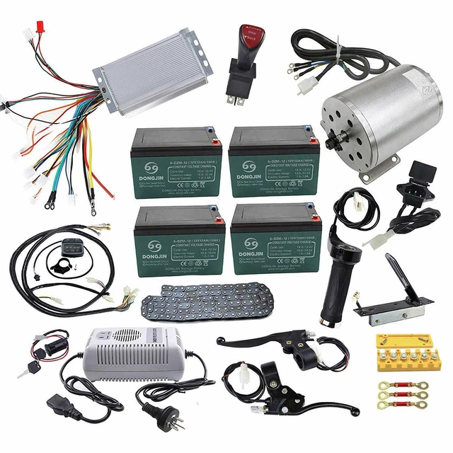 48V 1800W BRUSHLESS DC Motor Kit Controller 48V Battery Electric EBike ...