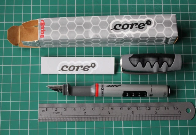 ROTRING CORE TANAKOR fountain pen. Black & White BNIB XL (med/broad ...